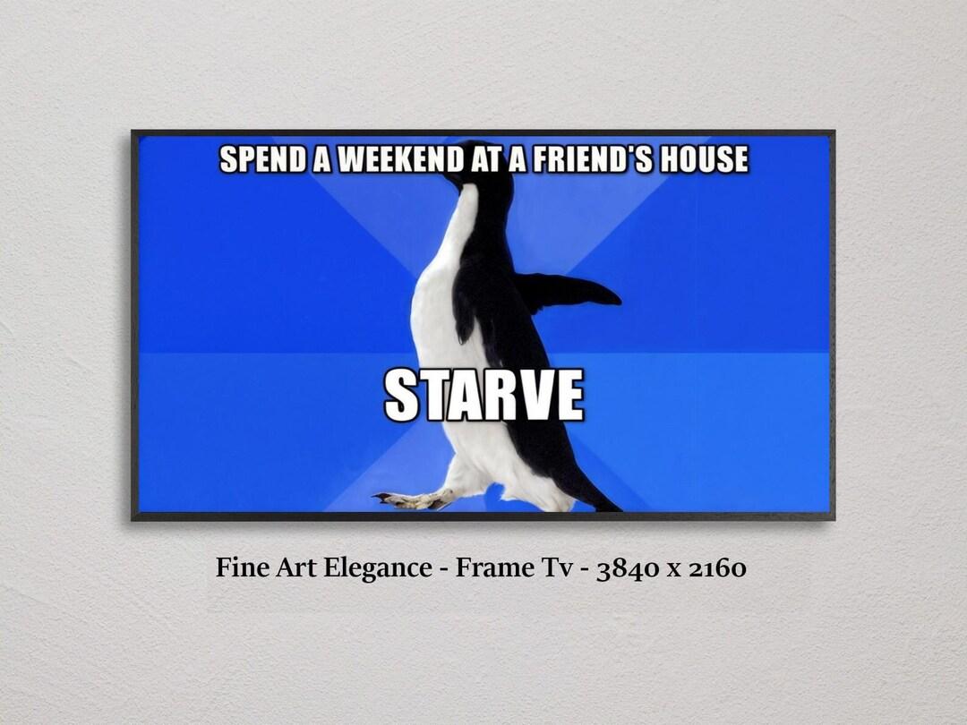 Socially Awkward Penguin Meme Art for Samsung Frame TV (JPG) - Etsy