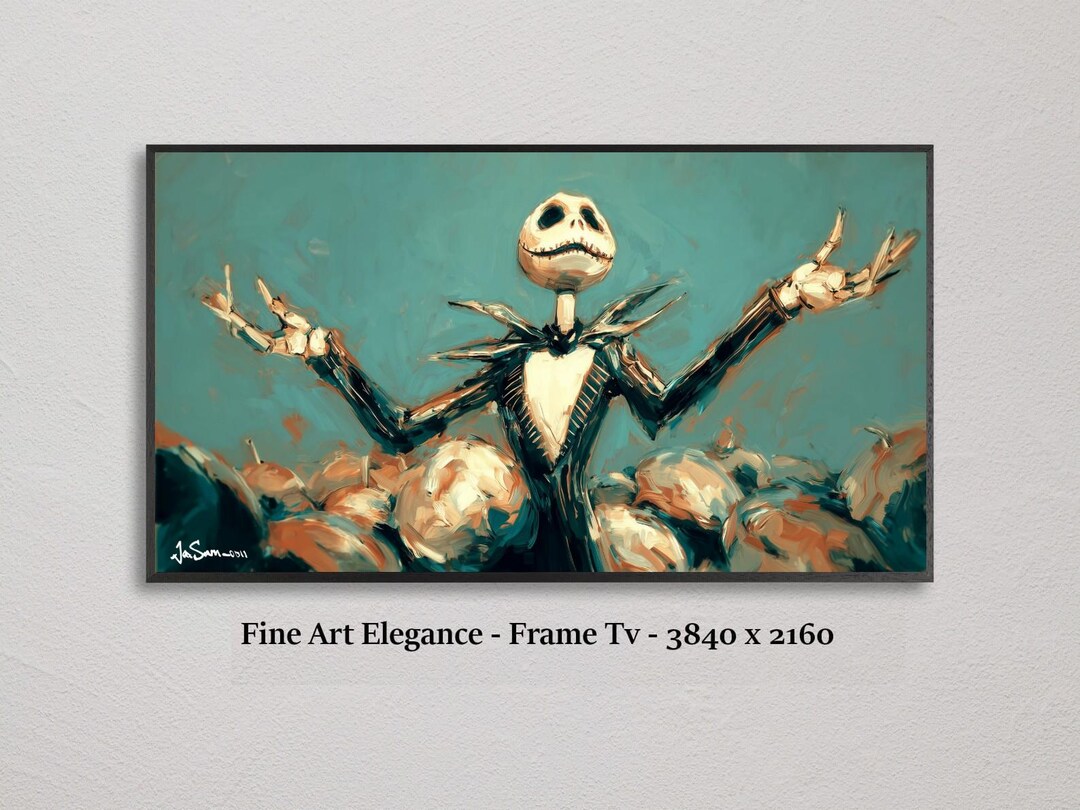 Jack Skellington Halloween TV Frame Art (digital Download) - Etsy