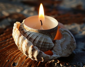 Craft Handmade Seashell Candle Holders for Tranquility - Etsy