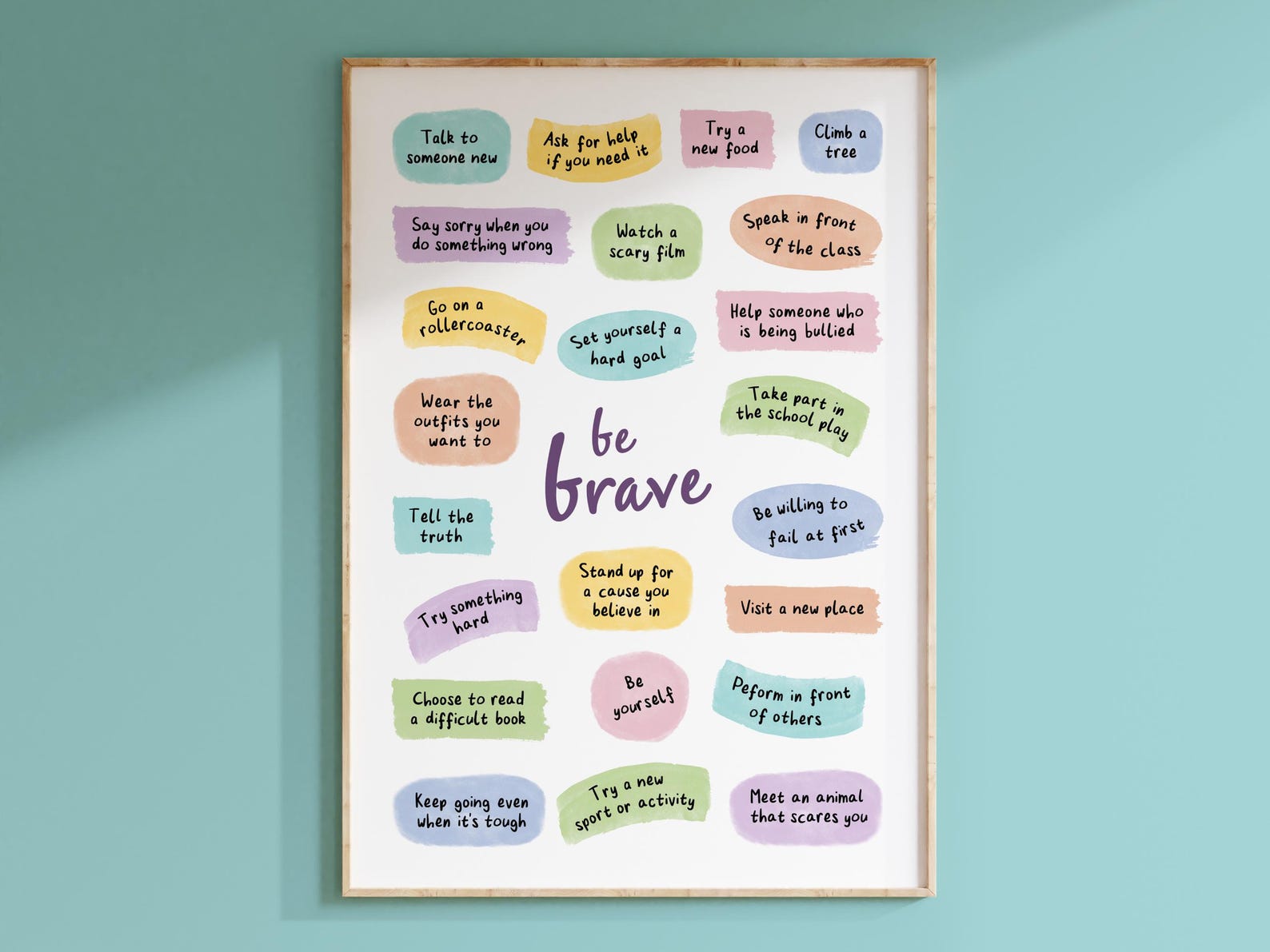 Acts of Kindness and Bravery Posters | Be Kind and Be Brave Prints for ...
