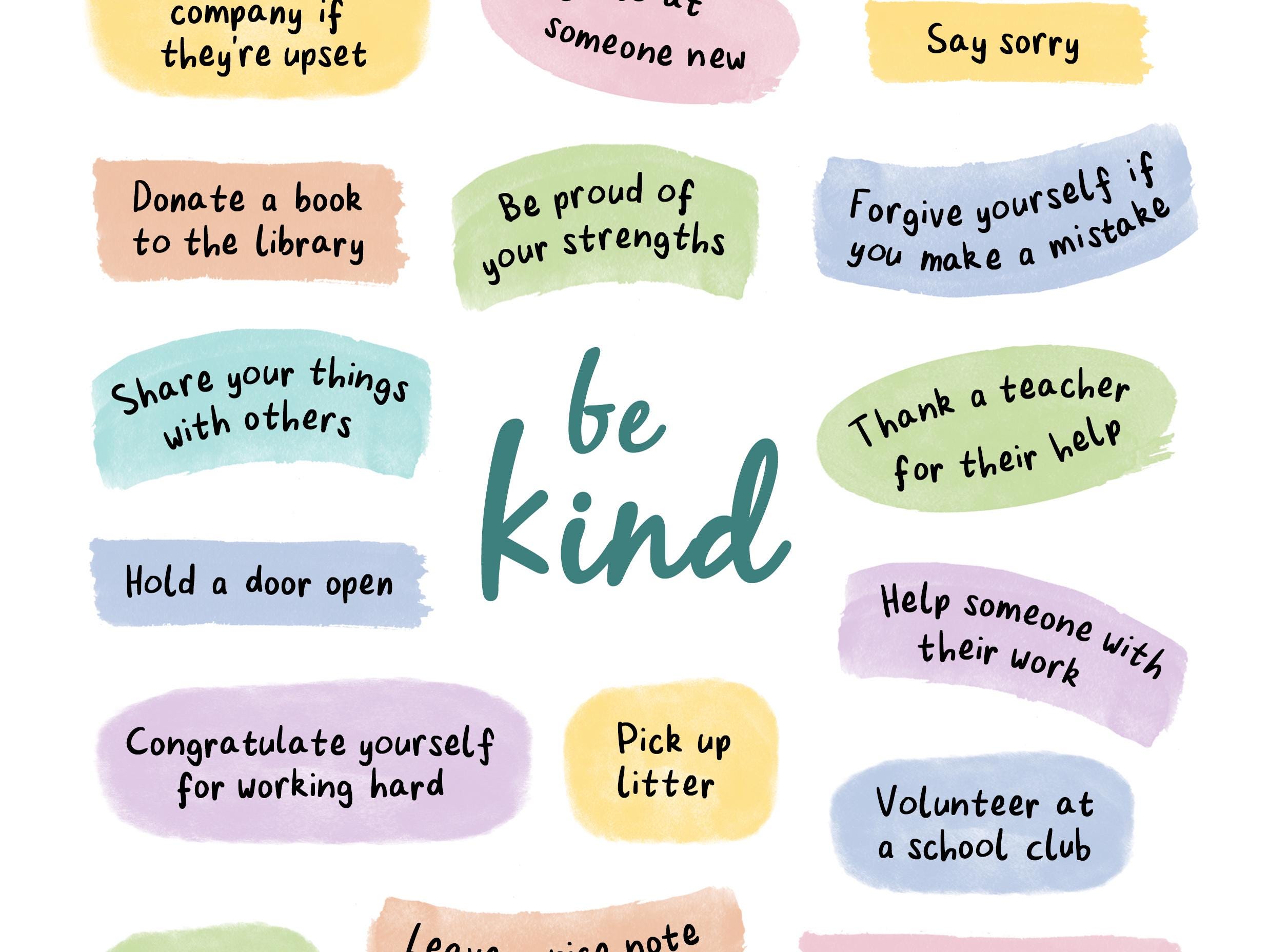 Acts of Kindness in the Classroom Poster | Kindness Matters Print for ...