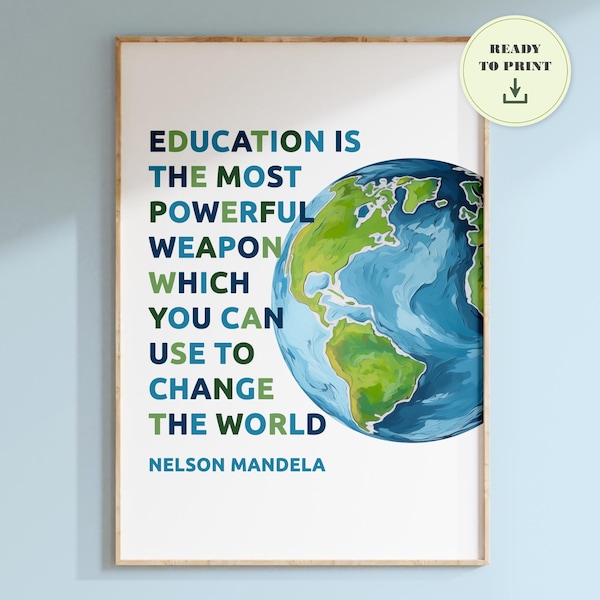 Nelson Mandela Quote - Etsy
