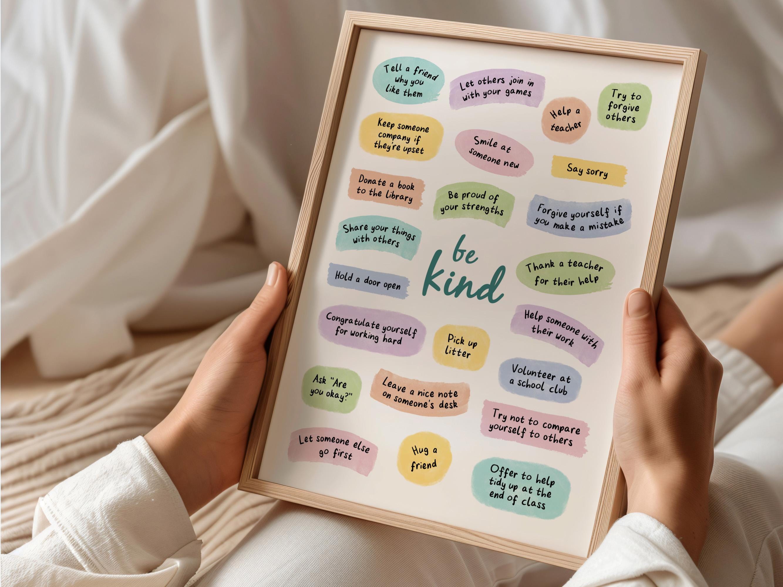 Acts of Kindness in the Classroom Poster | Kindness Matters Print for ...