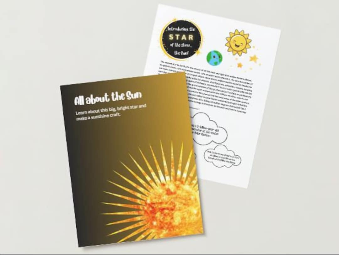 All About the Sun Activity for Kids - Etsy