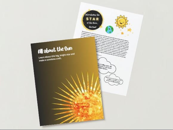 All About the Sun Activity for Kids - Etsy