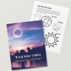Solar Eclipse Paper Model Template - Etsy Canada