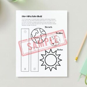 Solar Eclipse Paper Model Template - Etsy Canada