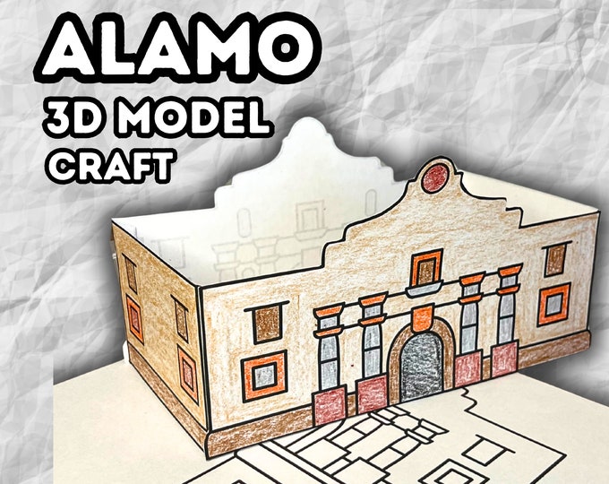 Modelo 3D de Alamo: Proyecto/manualidad de estudios sociales divertido ...