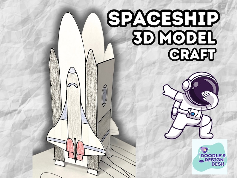 Spaceship 3D Model - Fun & Interactive Science Craft/project! - Etsy