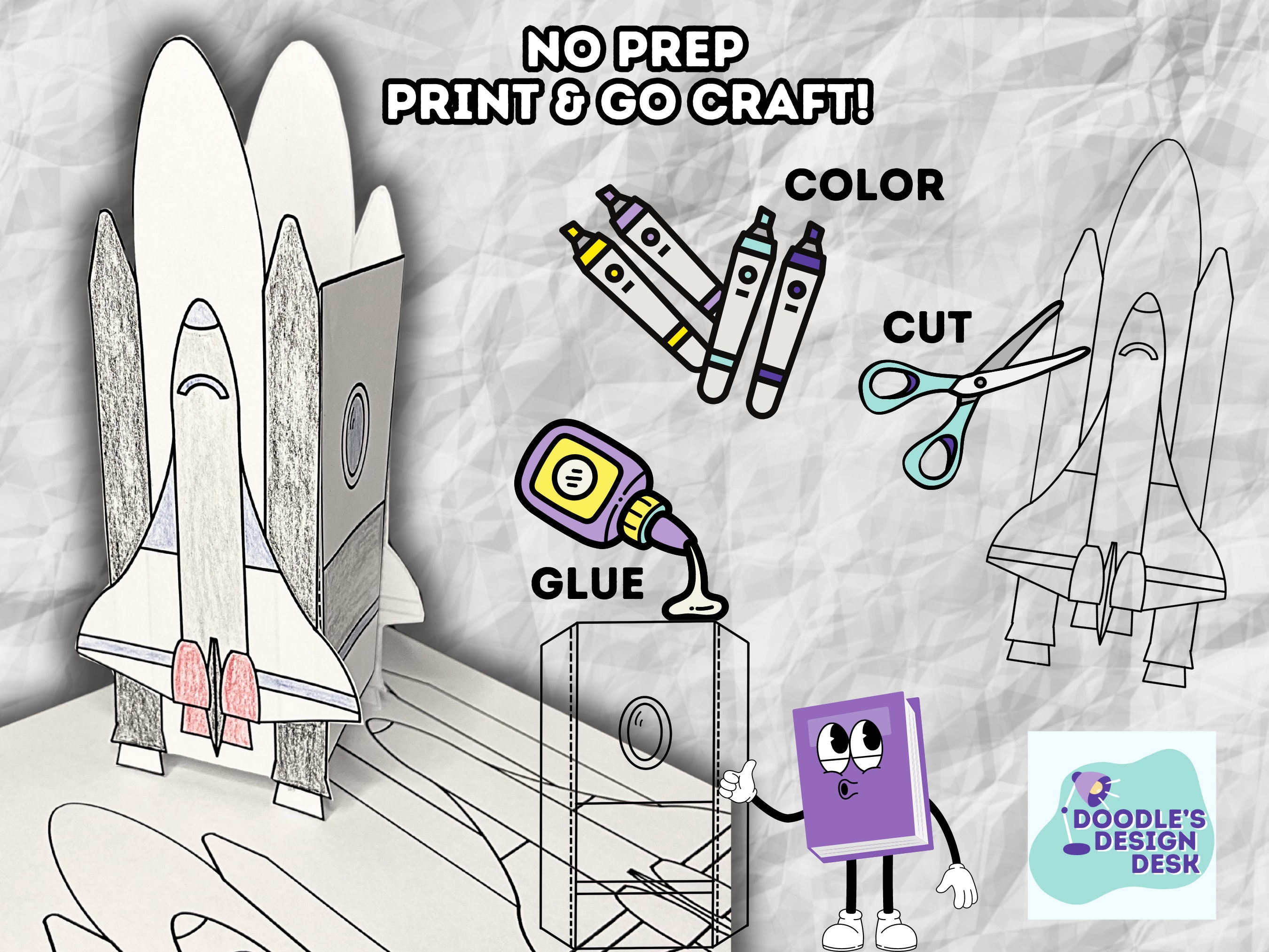 Spaceship 3D Model - Fun & Interactive Science Craft/project! - Etsy