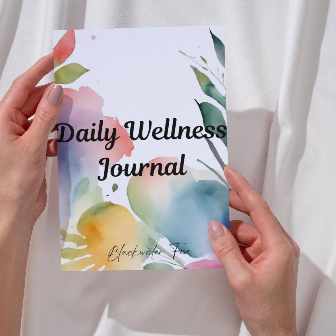 Digital Printable Journal, Daily Wellness Journal for Self-care and ...