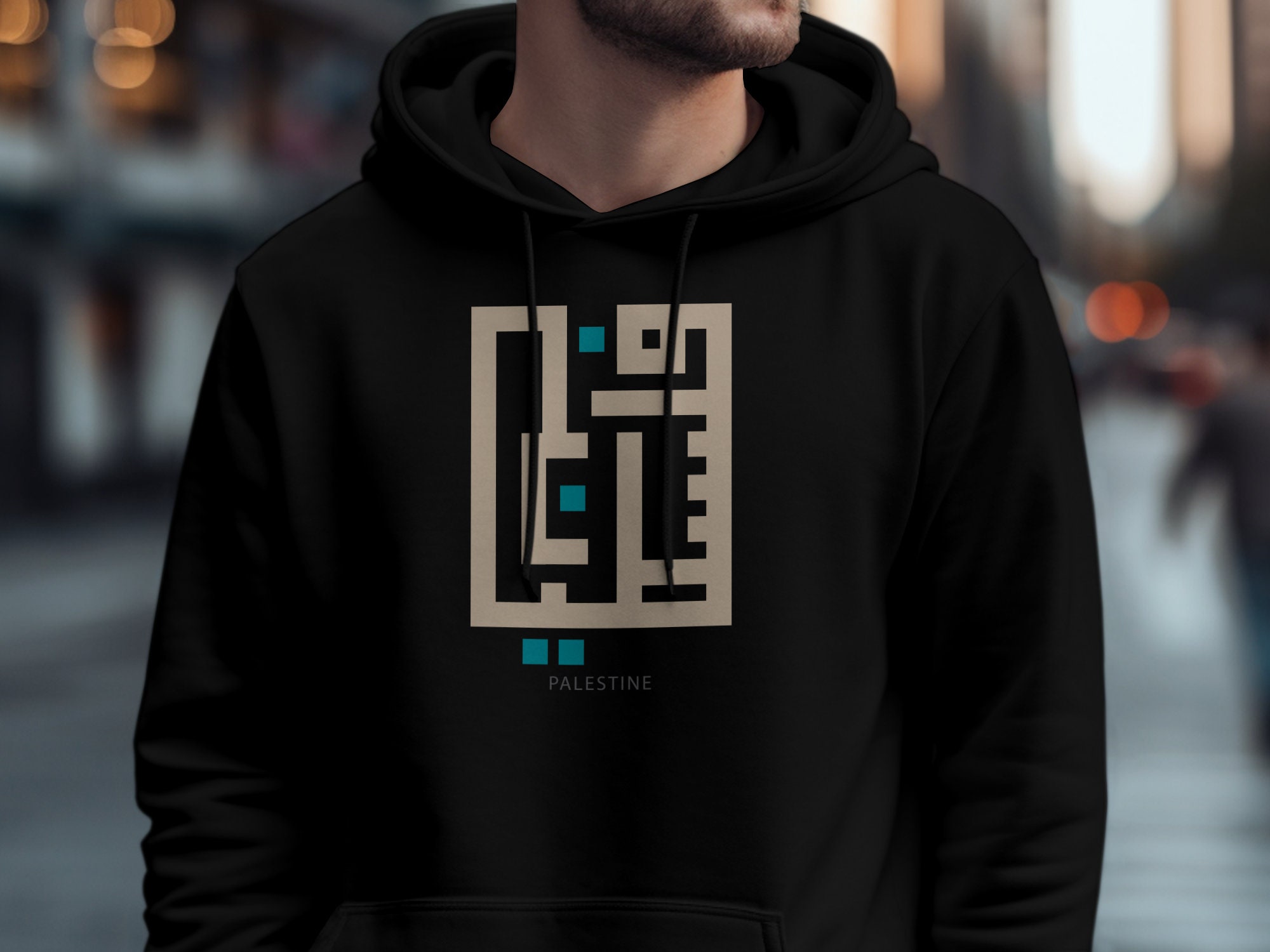 Calligraphy Palestine T-shirt Modern Art Tee Gaza Geometric Design ...