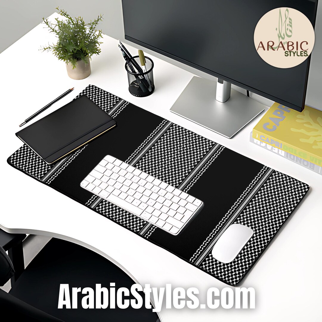 Palestinian Kufiyah Desk Mat Free Palestine Mouse Pad Stand With ...