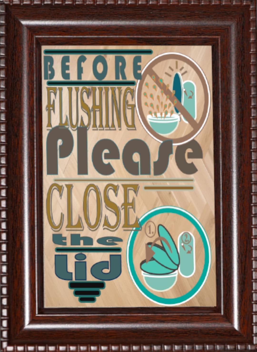 Restroom Hygiene Sign - "please Close the Lid" - Etsy