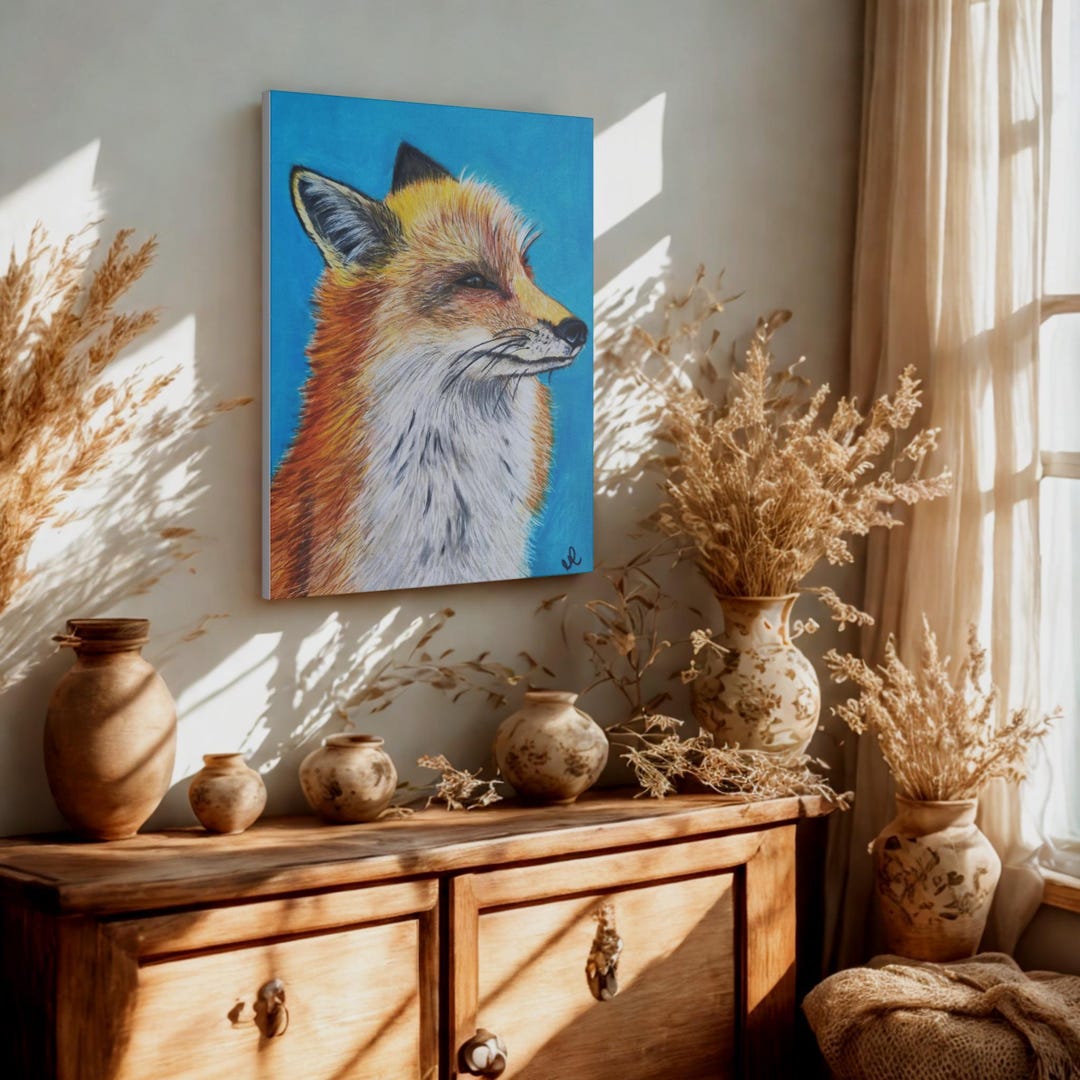 Woodland Fox Art – Fox Canvas Print, Rustic Wall Decor, Nature Inspired ...