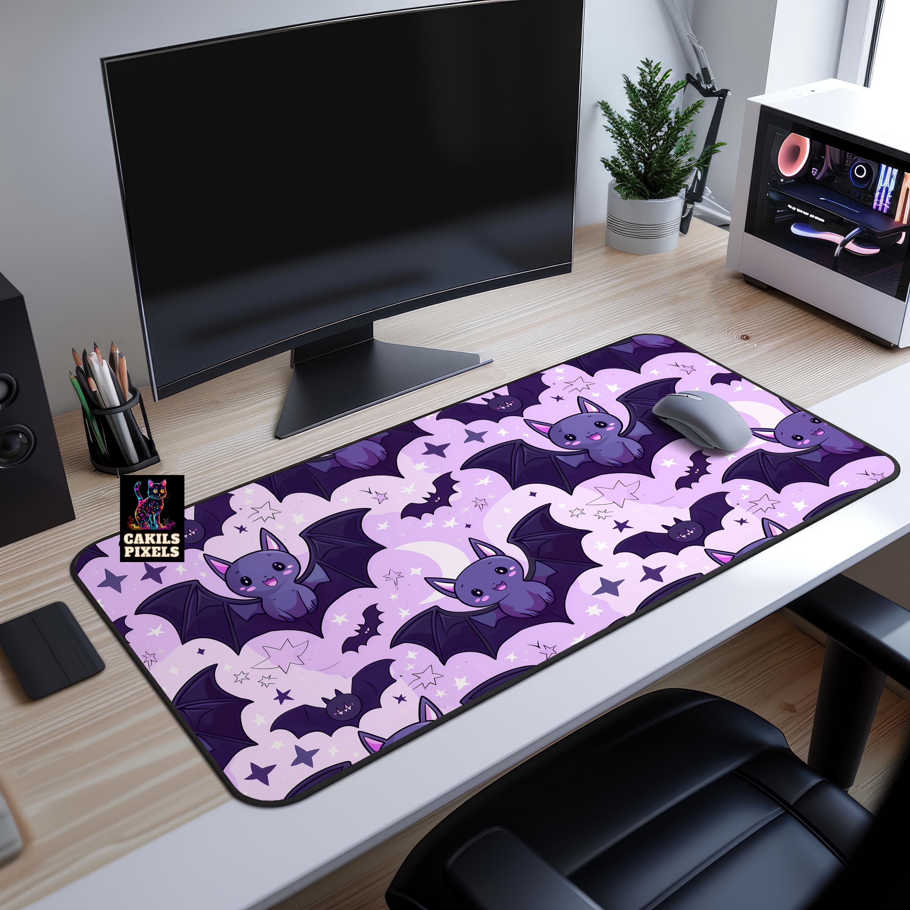 Bat Mouse Pad - Kawaii Desk Mat - Pastel Goth Desk Decor - Spooky ...