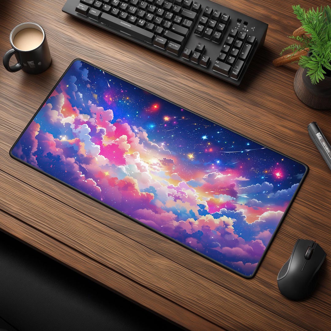 Nebula Clouds Desk Mat - Cosmic Galaxy Mouse Pad - Etsy