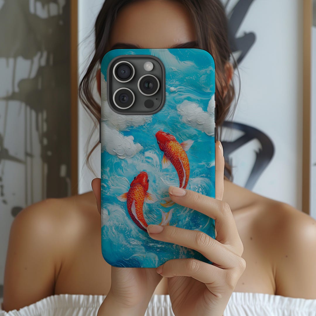 Dreamy Koi Fish Phone Case: Japanese Art, Glossy or Matte - Etsy