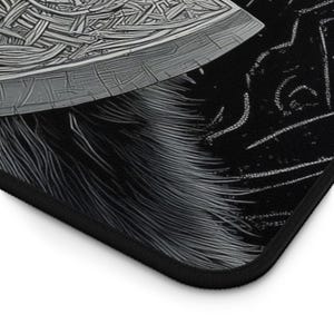 Viking Desk Mat - Nordic Warrior Mouse Pad - Norse Mythology Desk Decor ...