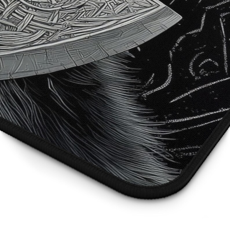 Viking Desk Mat - Nordic Warrior Mouse Pad - Norse Mythology Desk Decor ...