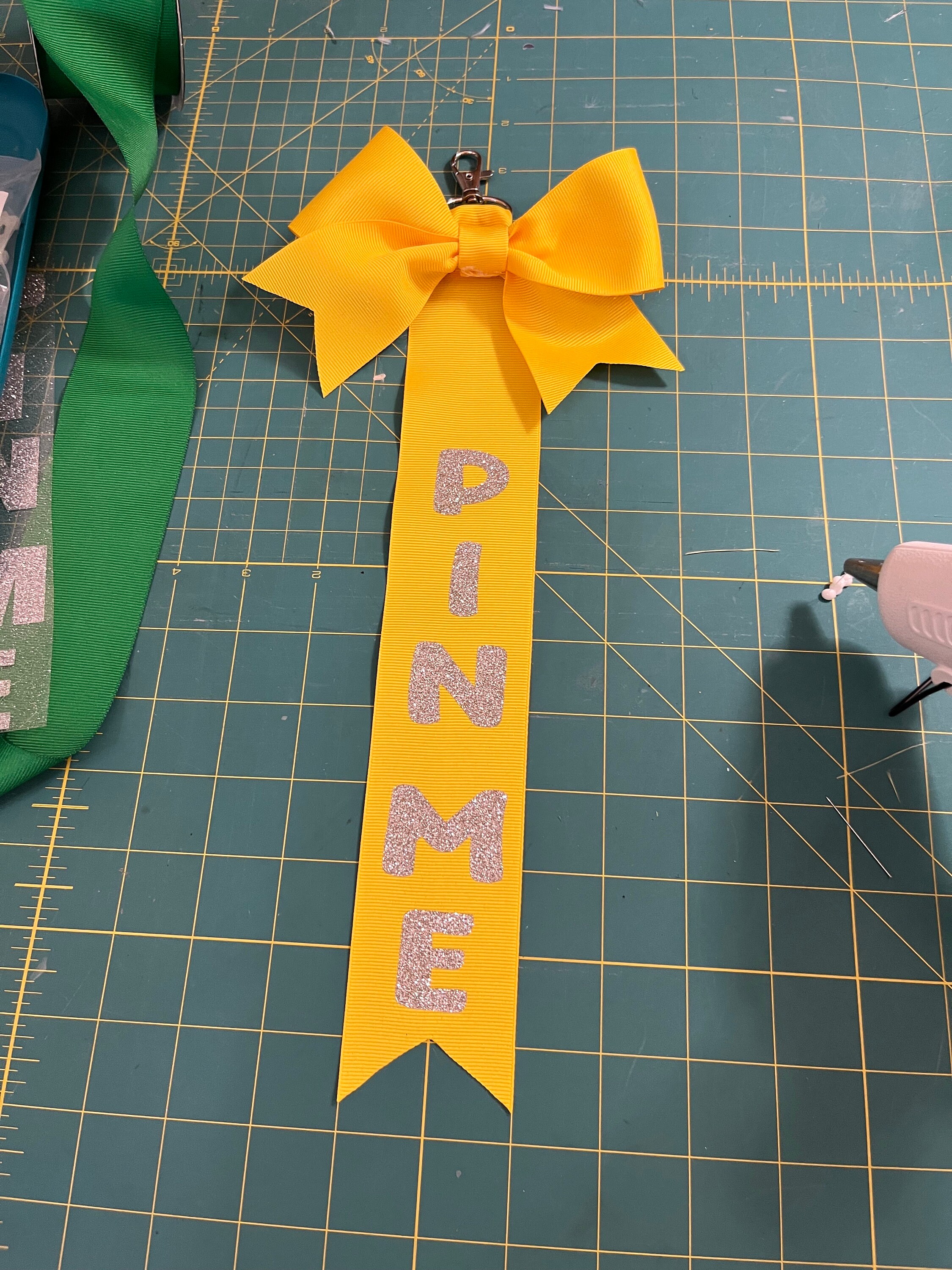 Yellow Pin Me Ribbon With Bow 12 Inches Long - Etsy