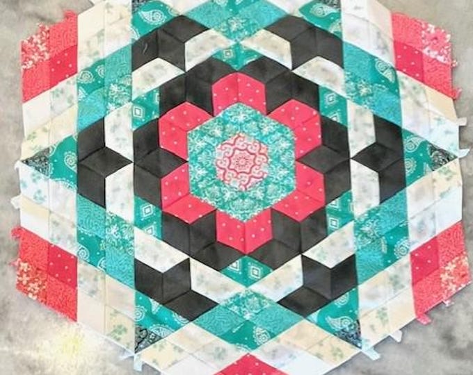 PDF Bouquet of Flowers EPP Table Topper Pattern (by Belinda) With ...