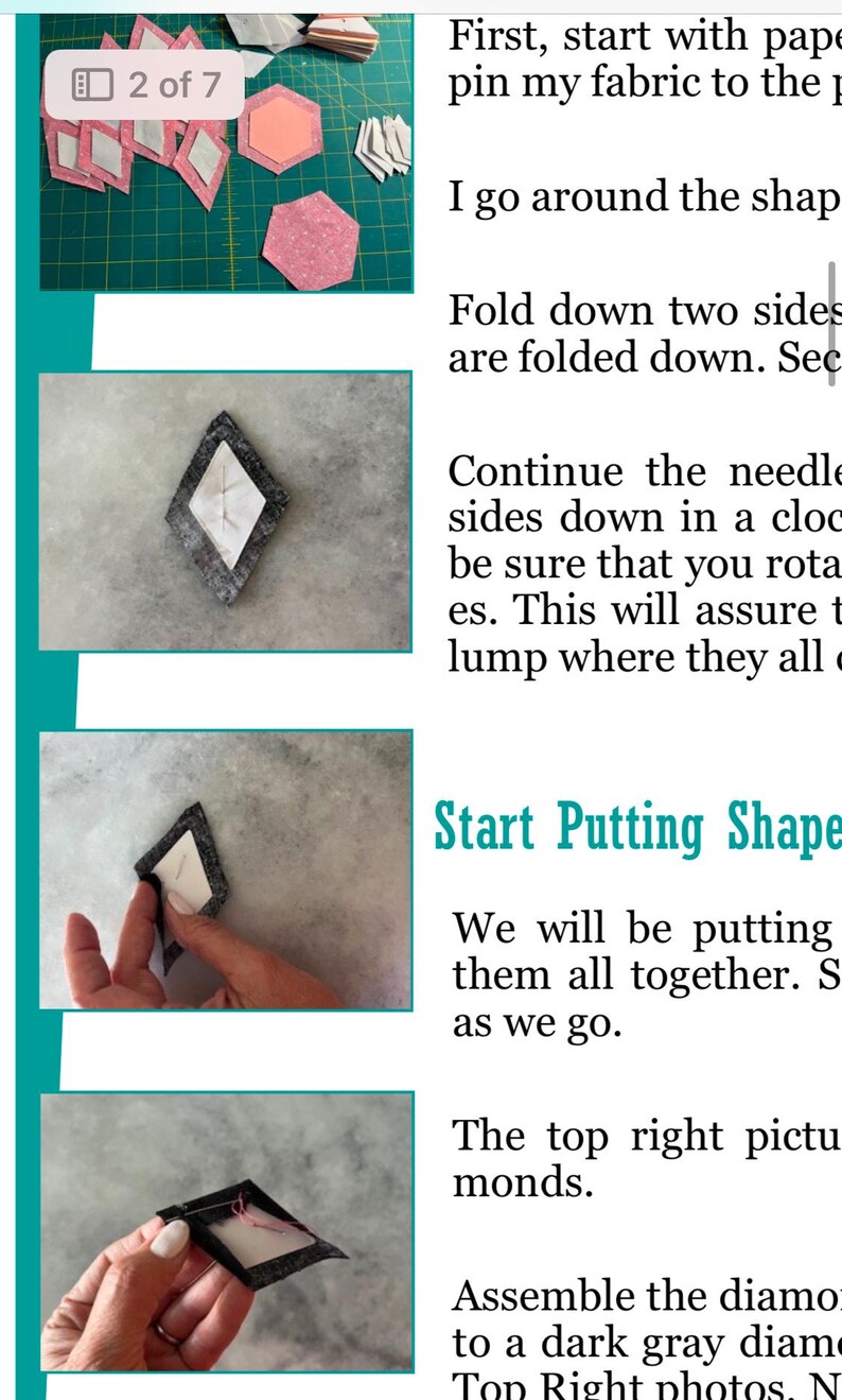 PDF Bouquet of Flowers EPP Table Topper Pattern by Belinda With Printable Pieces - Etsy