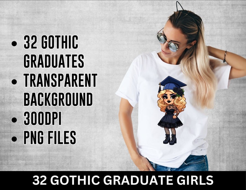 Gothic Graduation Graduates, PNG, Shirts, UV DTF, Iron on Print ...