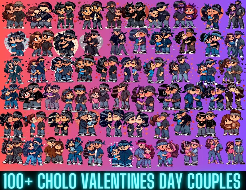 100+ Chicano Cholo Valentines Day Bundle 2 PNG File, Old School, Love ...
