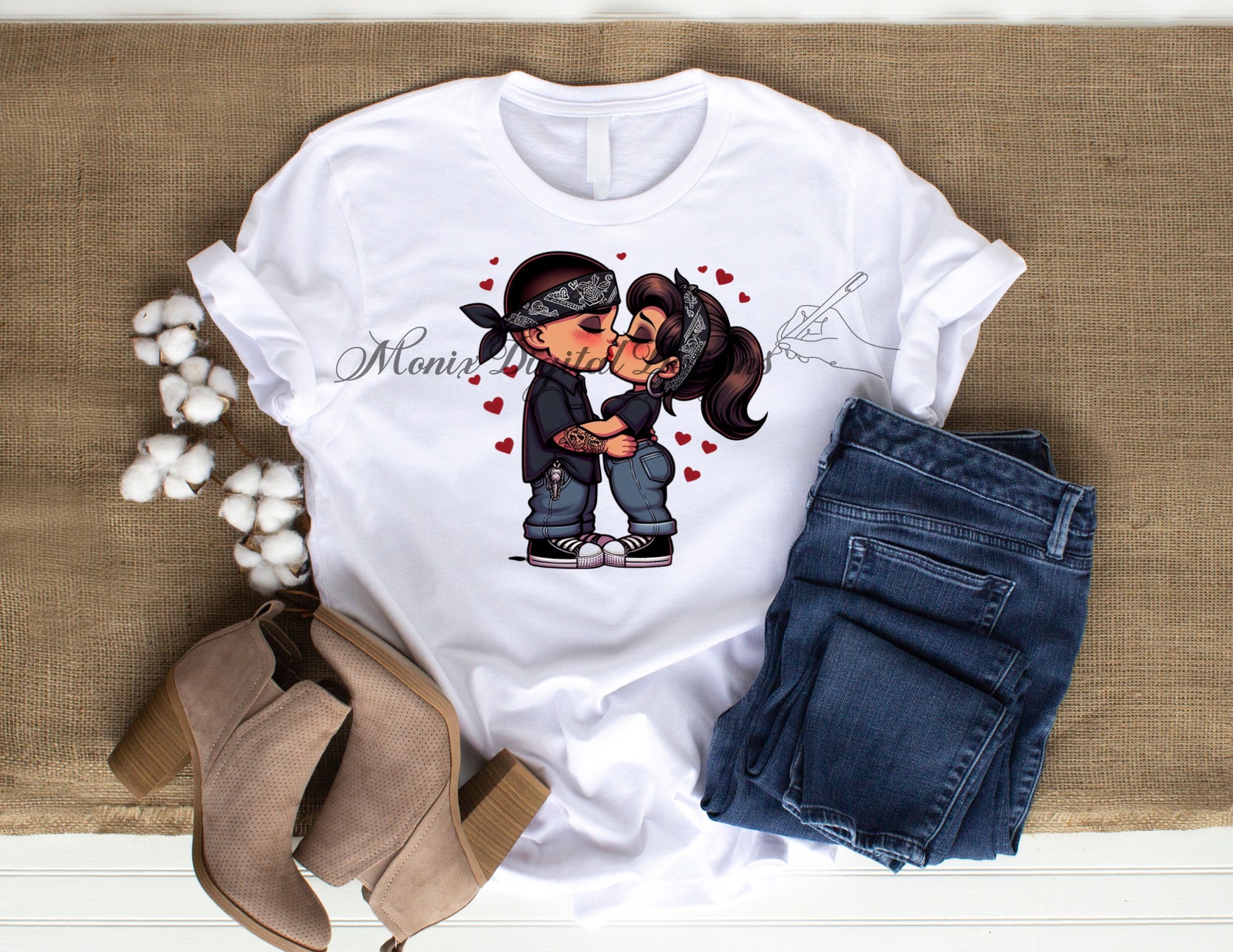 30+ Kissing Chicano Cholo Valentines Day Love Couples PNG File, Old ...
