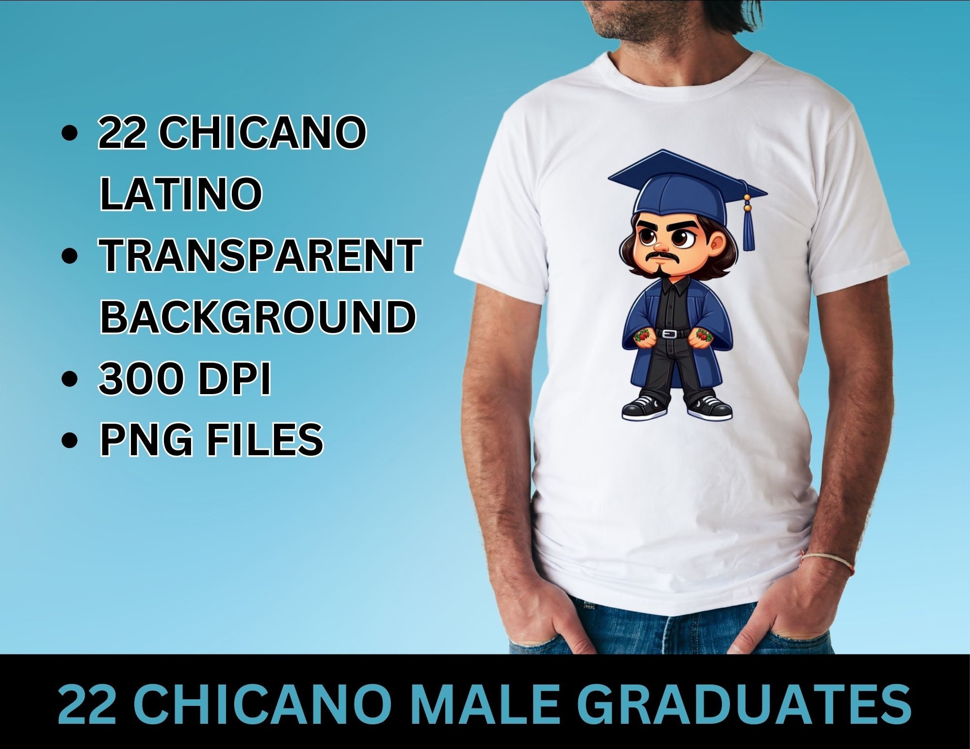 Graduado Chicano PNG, Educated Latino Graduation, Shirts, UV DTF, Iron ...