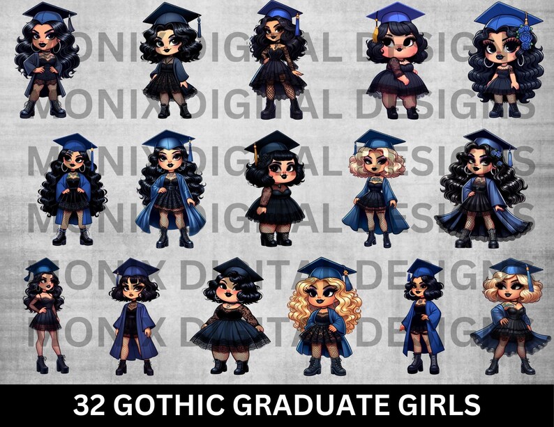 Gothic Graduation Graduates, PNG, Shirts, UV DTF, Iron on Print ...