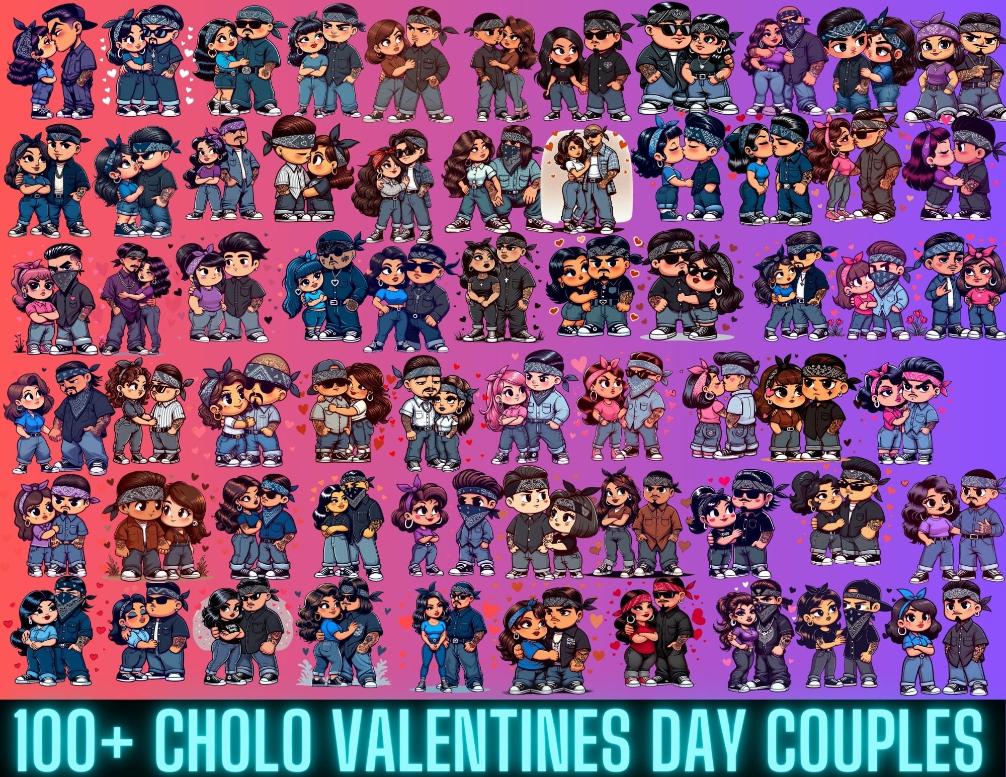 100+ Chicano Cholo Valentines Day Bundle 2 PNG File, Old School, Love ...