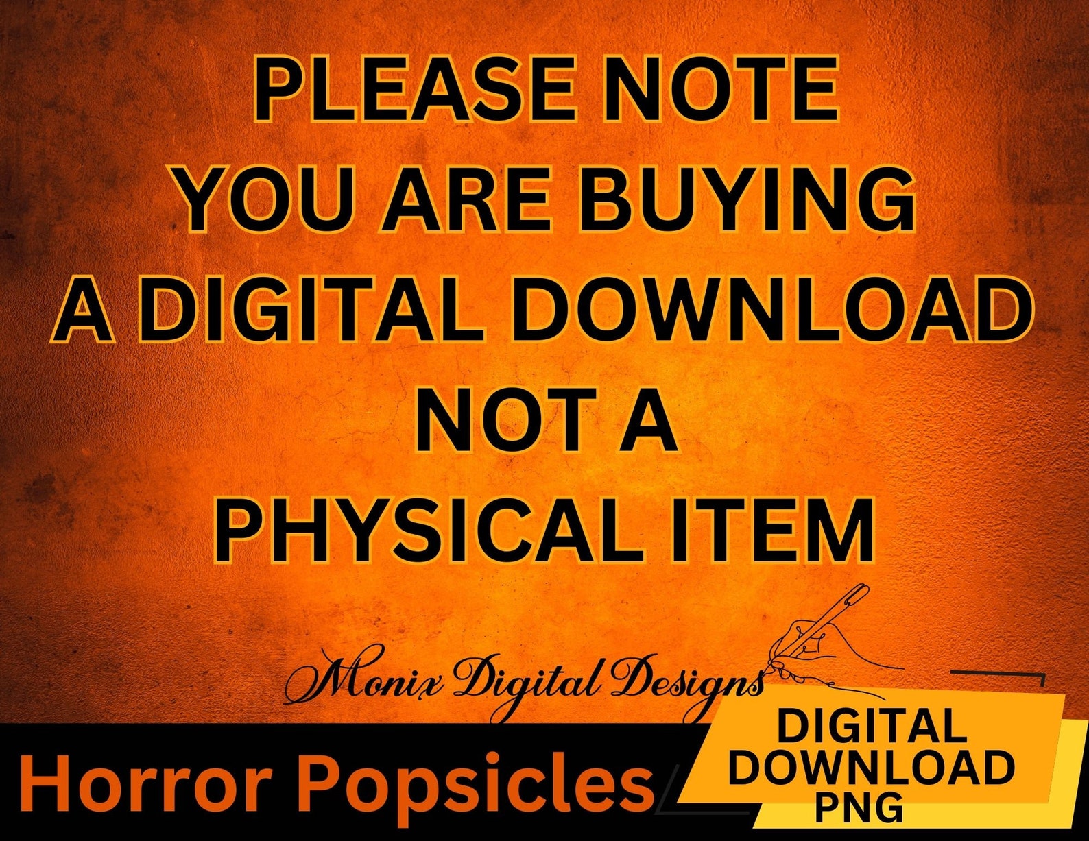 Horror Halloween Popsicle Png Bundle, Cute Horror Clipart, Digital ...