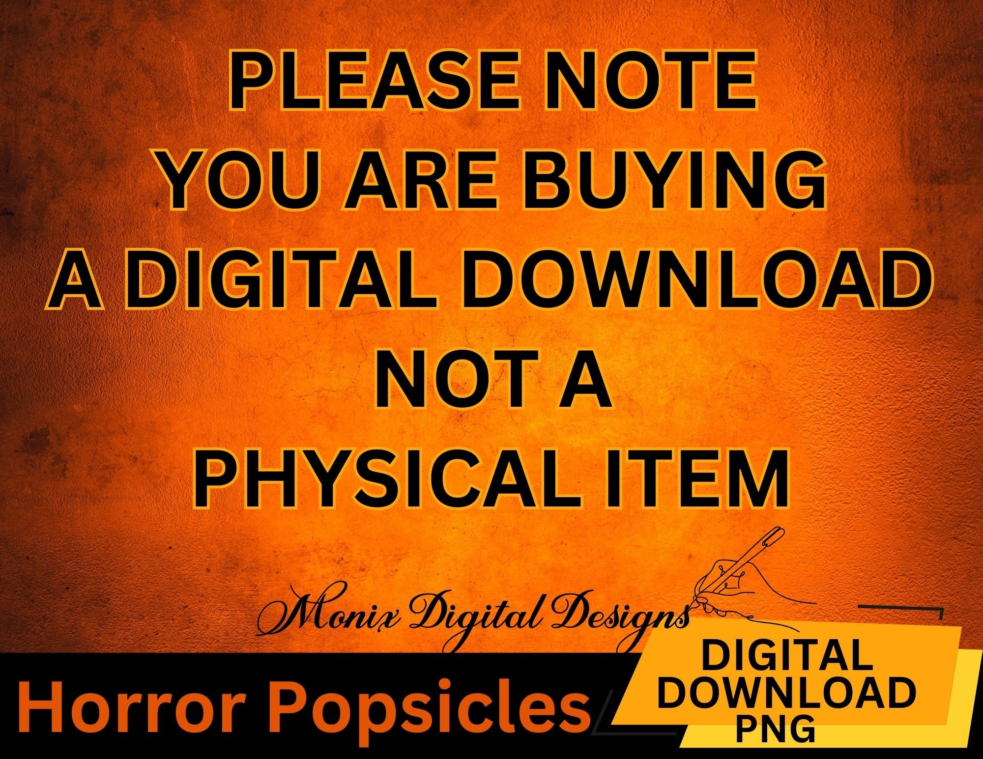 Horror Halloween Popsicle Png Bundle, Cute Horror Clipart, Digital ...