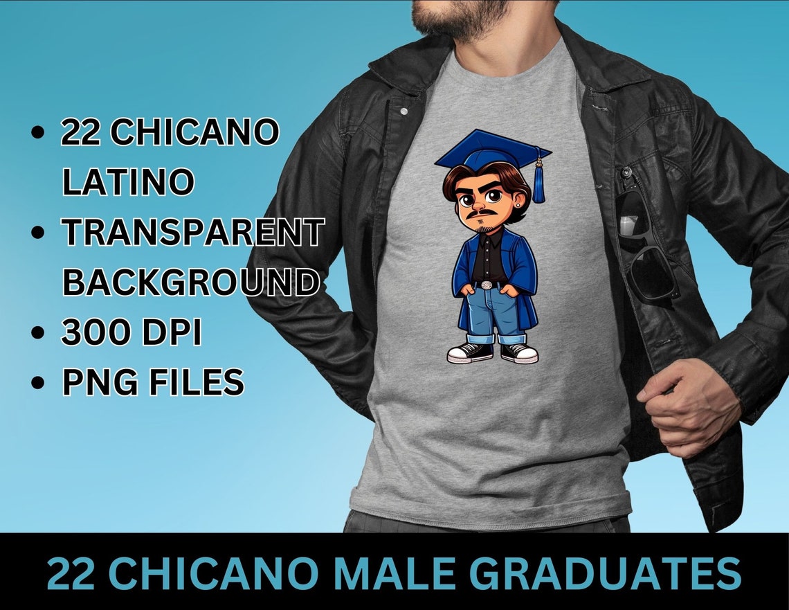 Graduado Chicano PNG, Educated Latino Graduation, Shirts, UV DTF, Iron ...