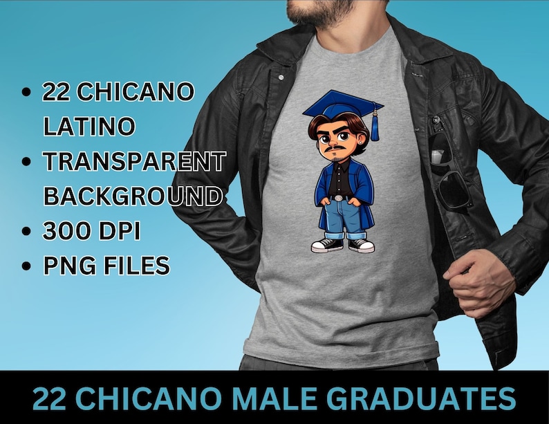 Graduado Chicano PNG, Educated Latino Graduation, Shirts, UV DTF, Iron ...