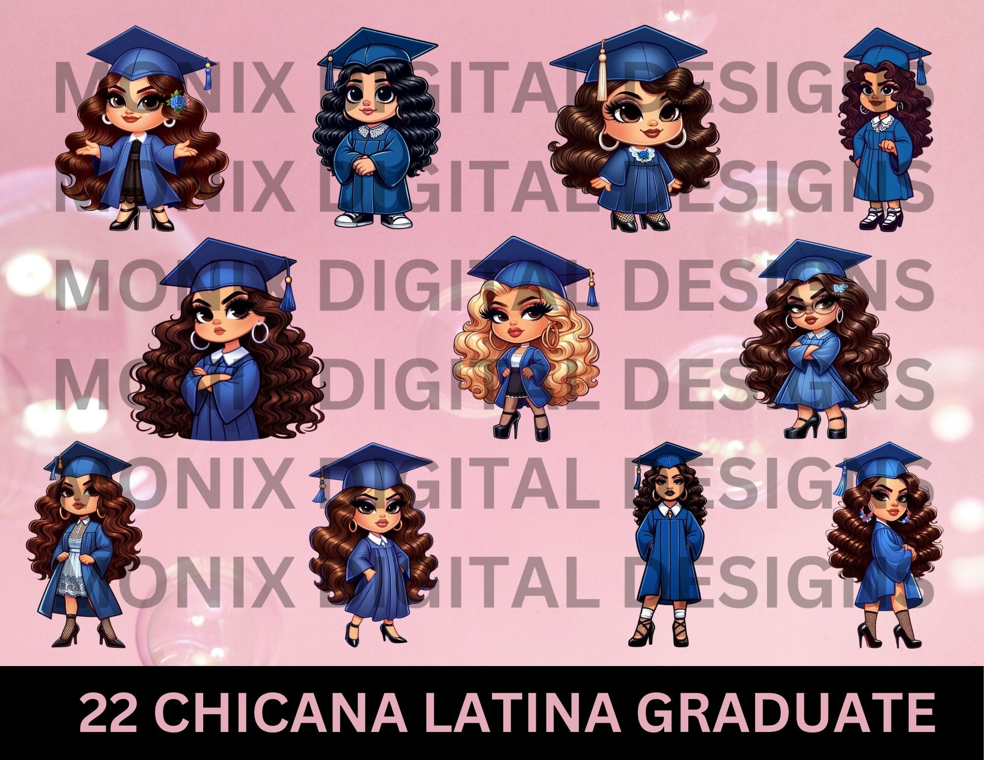 Graduada Chicana PNG, Educated Latina Graduation, Shirts, UV DTF, Iron ...