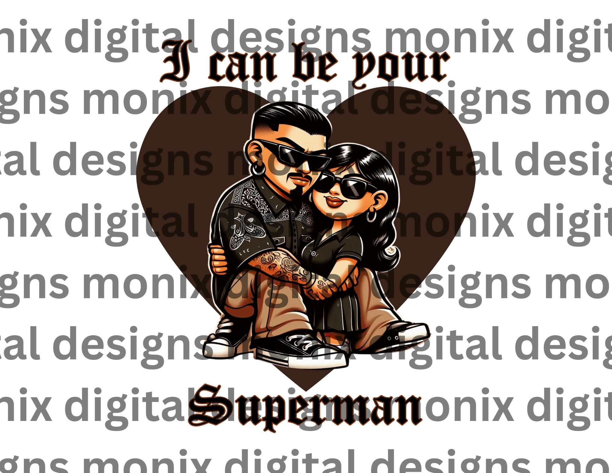 Chicano Cholo Valentines Day Love Couples PNG File, Old School, Love ...