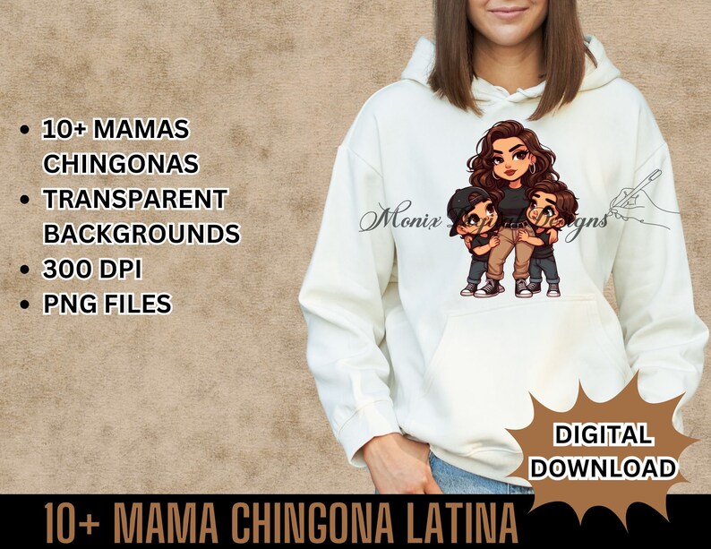 10+ Mama Chingona Chicana Mom Bundle 1, Latina Mother's Day Png, Gift ...