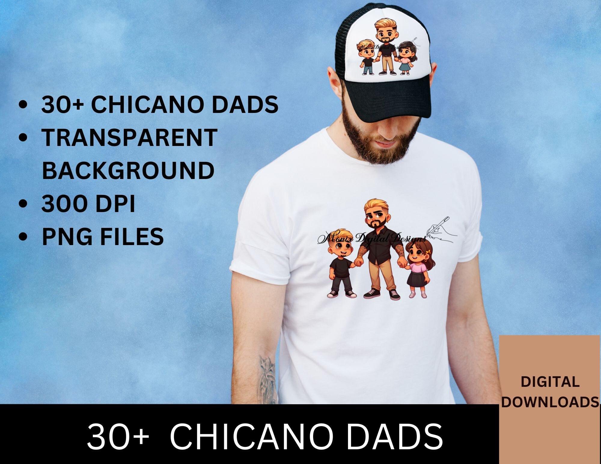 30+ Chicano Hispanic Dad, Papa Chicano Mexicano, Digital Downloads, PNG ...