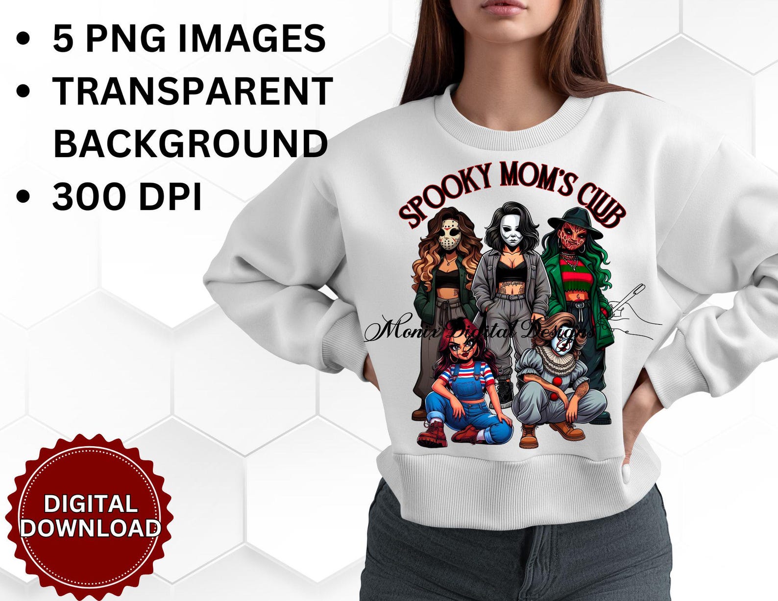 Comadre Crew Horror Movie Png, Girls Movie Killer, Spooky Moms Club Png ...