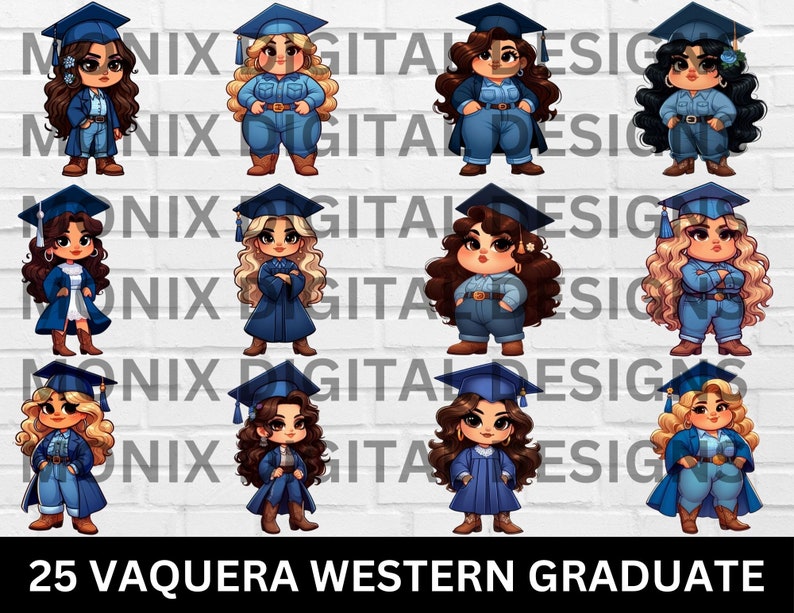 Graduada Vaquera Chicana PNG, Educated Latina Graduation, Educada ...