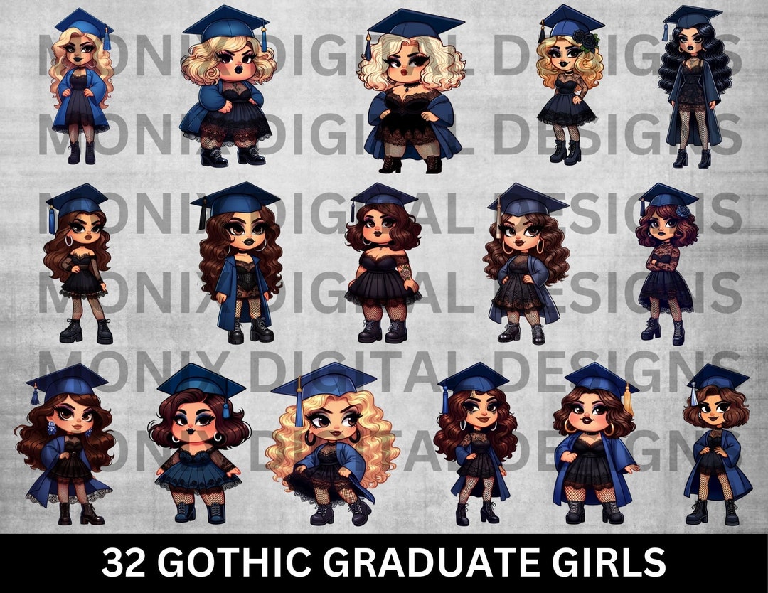 Gothic Graduation Graduates, PNG, Shirts, UV DTF, Iron on Print ...