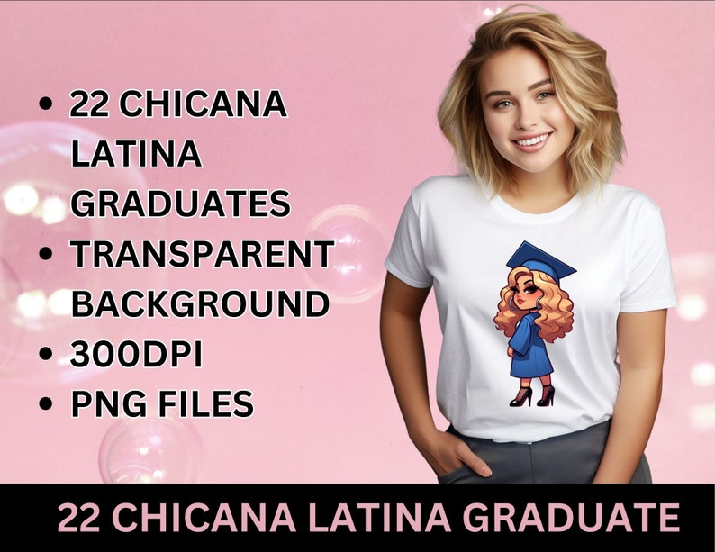 Graduada Chicana PNG, Educated Latina Graduation, Shirts, UV DTF, Iron ...
