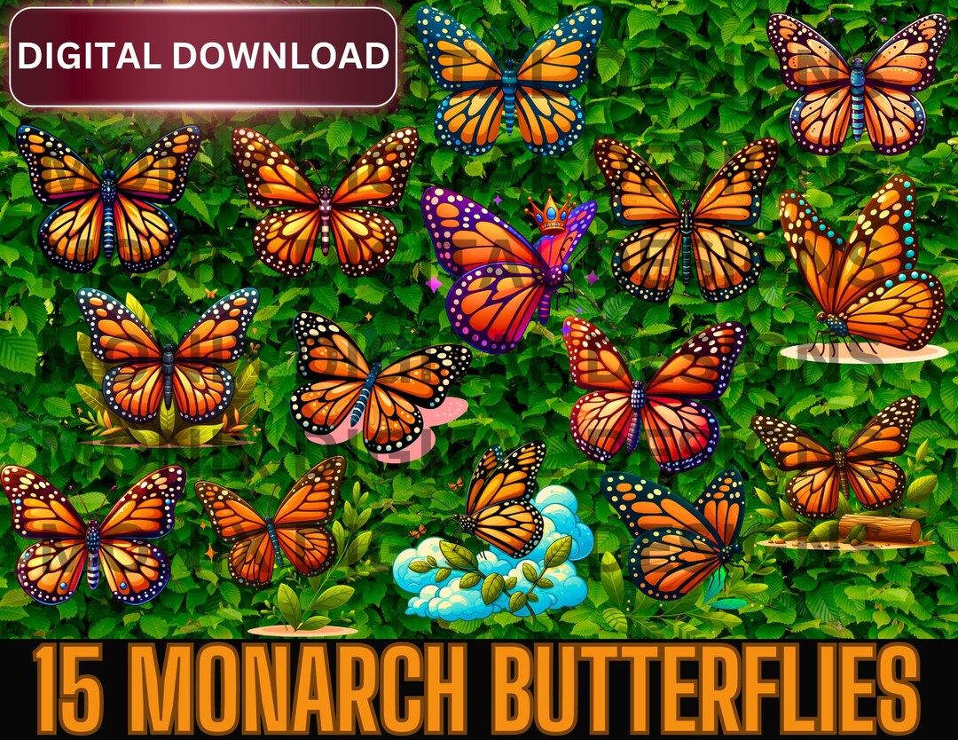 Michoacan Monarch Butterflies, Mariposa Monarca, Digital Download PNG ...
