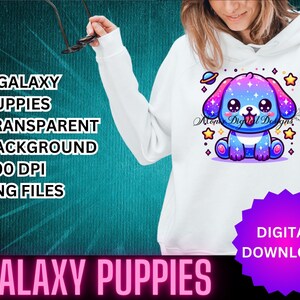 Galaxy Celestial Puppy Png, Digital Download, Colorful Galaxy, Cosmic ...
