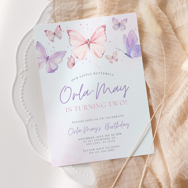 Butterfly Invitation - Etsy