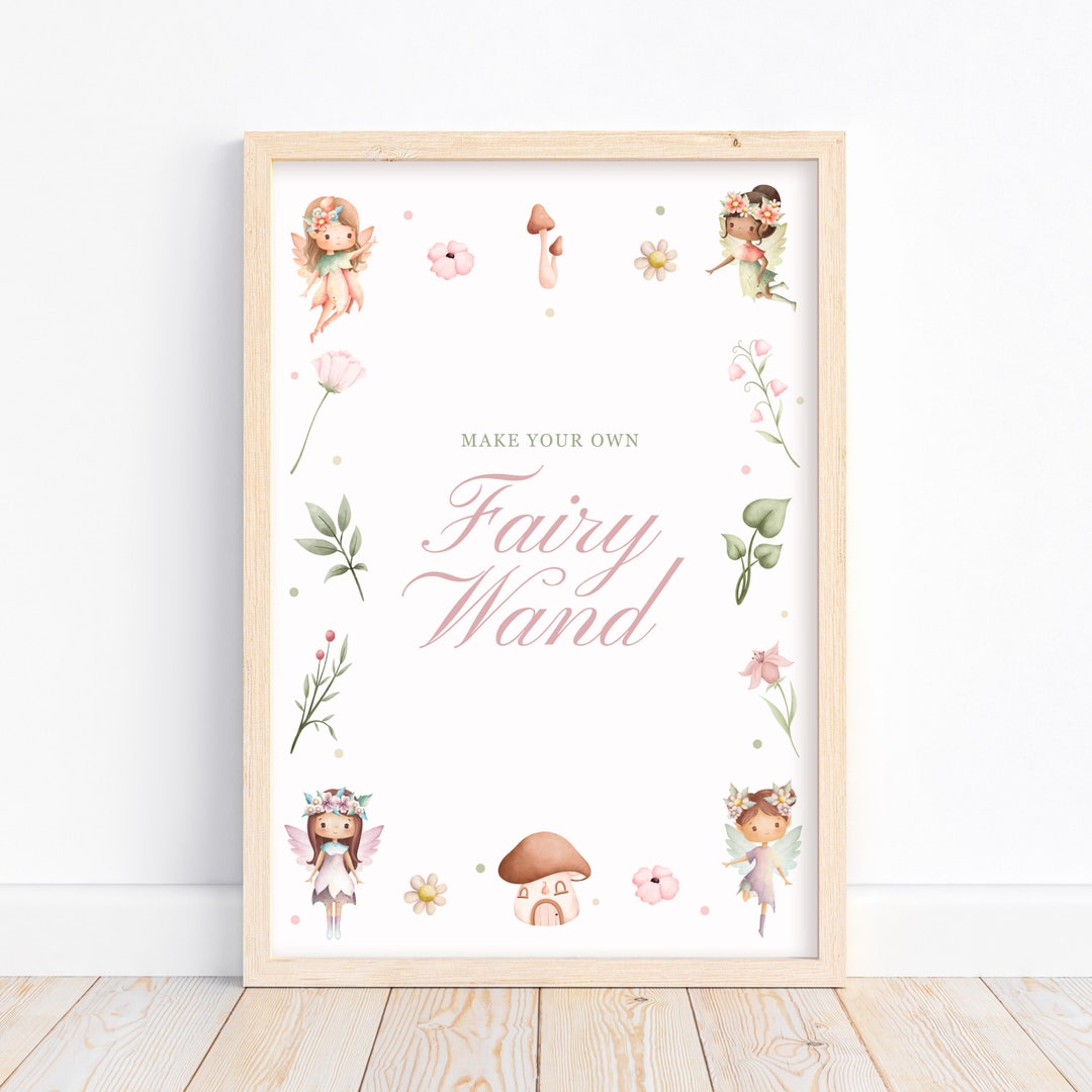 Editable Fairy Party Sign, 8x10 Fairy Sign, A4 Fairy Birthday Party ...