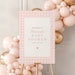 Pink Gingham Baby Shower Welcome Sign, Editable Template (digital ...